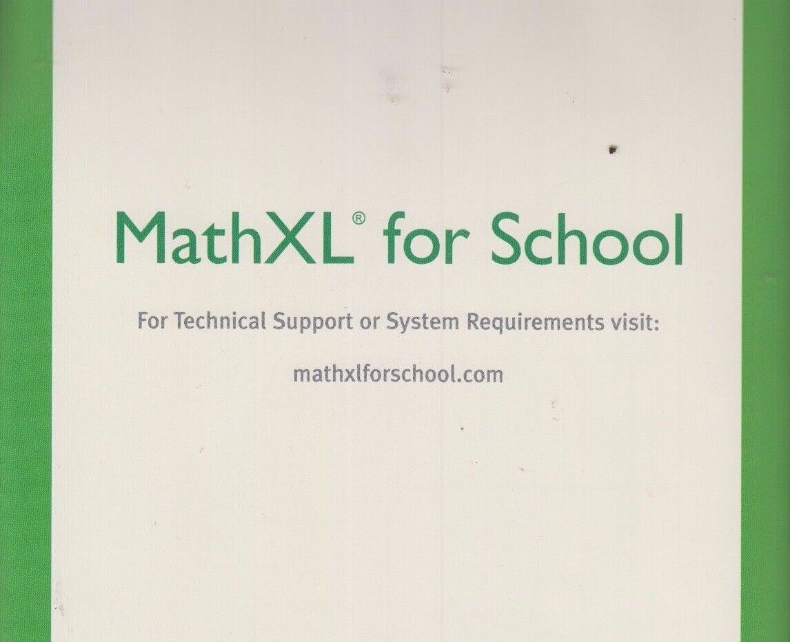 MathXL for School Student Access Code / Kit 12 Month Access Code NEW ...