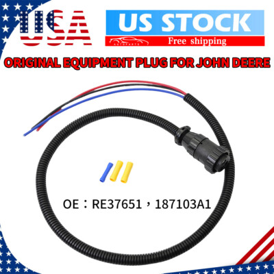 Power Socket Outlet Auxiliary Power Cord for JOHN DEERE Tractor RE48525 ...