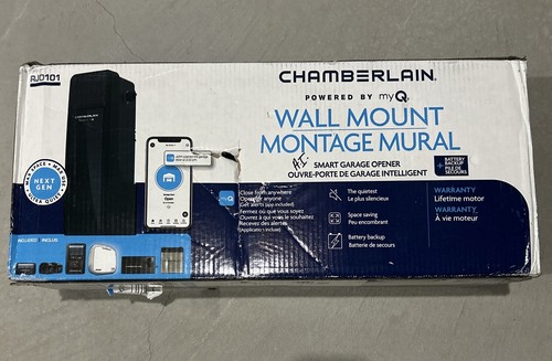 Chamberlain RJ0101 Ultra-Quiet Wall Mounted Battery Backup Garage Door ...