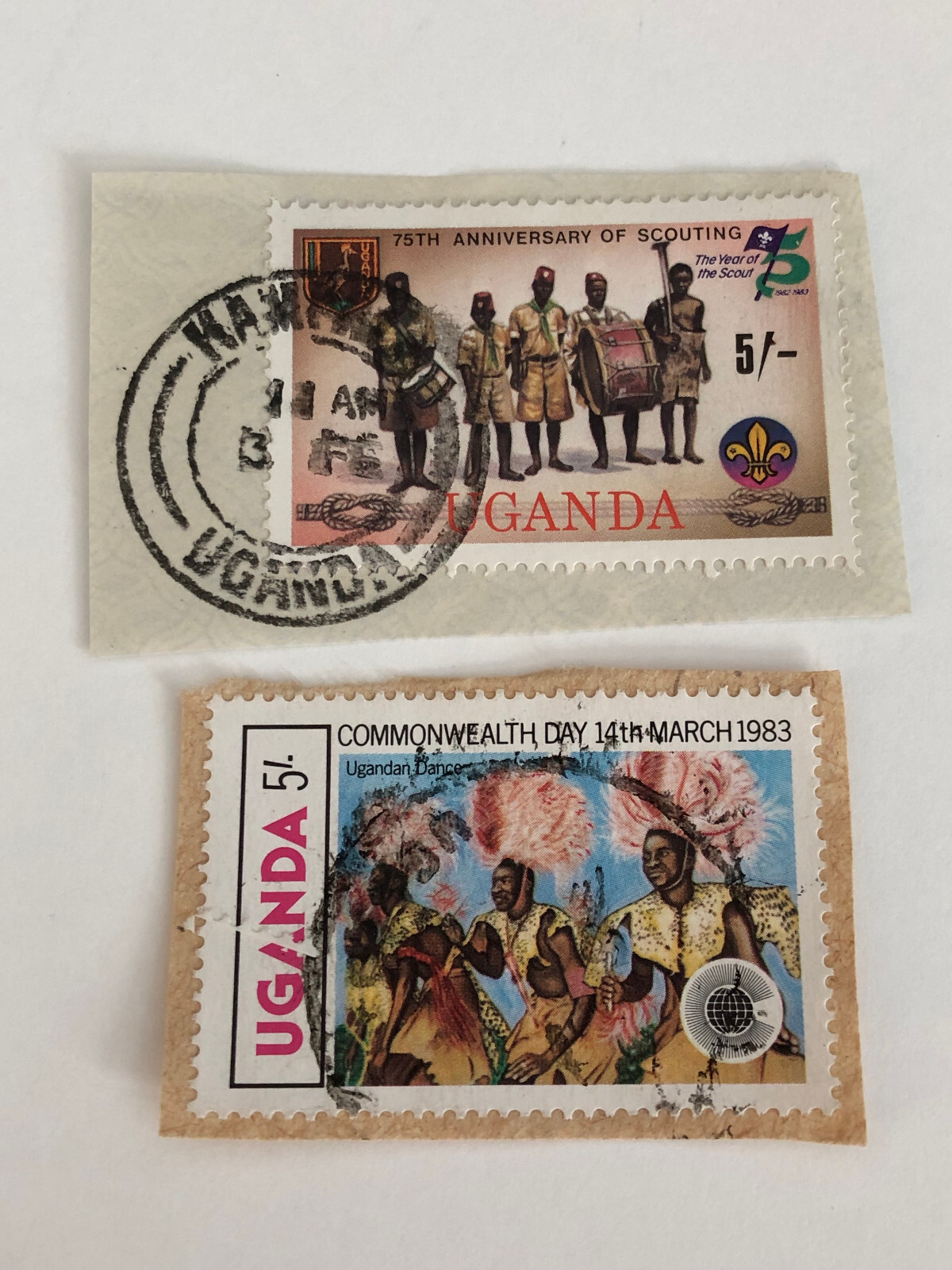 2 Stamps - Uganda 1983 (on envelope paper) | eBay
