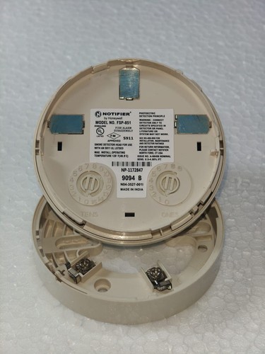 Set Of 5 Notifier Fire Alarm FSP-851 Addressable Smoke Detector Head ...