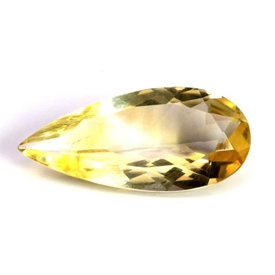 6.6Ct Natural Yellow Citrine (Sunella) Pear Cut Gemstone | eBay