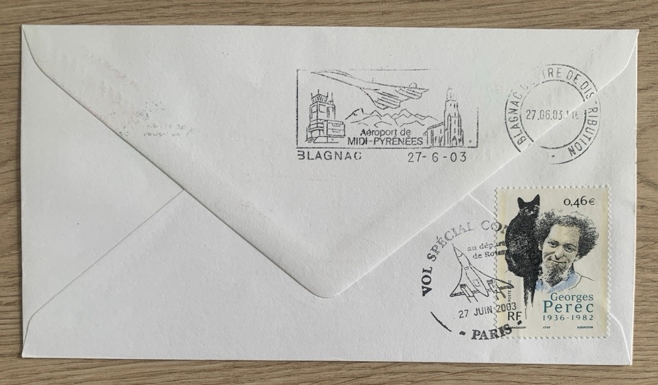 RARE Signé Équipage - Vol FINAL, Concorde F.BVFC Paris/Toulouse, 27 ...