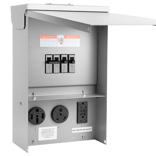 Electrical Outlet Boxes Temporary Power Panel Weatherproof RV ...