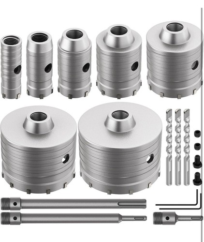 DAIMIT 20PCS Concrete Hole Saw Kits with 2 Drill Bits and SDS Plus ...