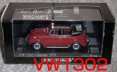 1 43 VW 1302 Cabriolet Red 1970 Beetle 1303 | eBay