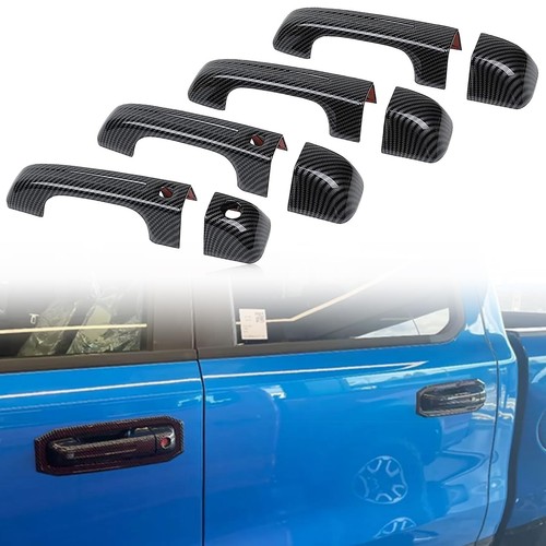 ABS Carbon Fiber Style Accessories Exterior Door Handle Cover Trim ...