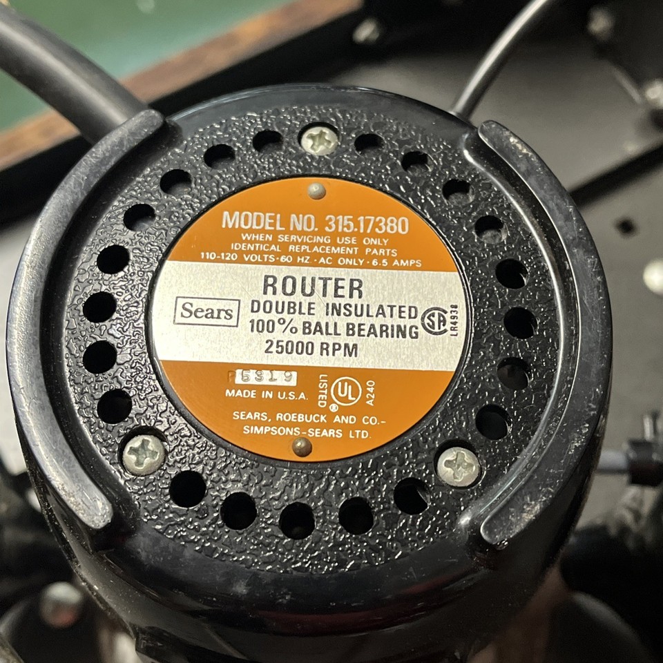 Sears Craftsman 25168 Router Table & 315.17380 -Router Runs Strong ...