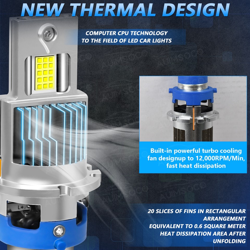 D4S D4C D4R LED Headlight Kit Bulbs Xenon White Light 6500K Super ...