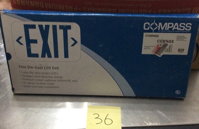 Compass Thin Die-Cast LED Exit Sign CCESGE for sale online | eBay