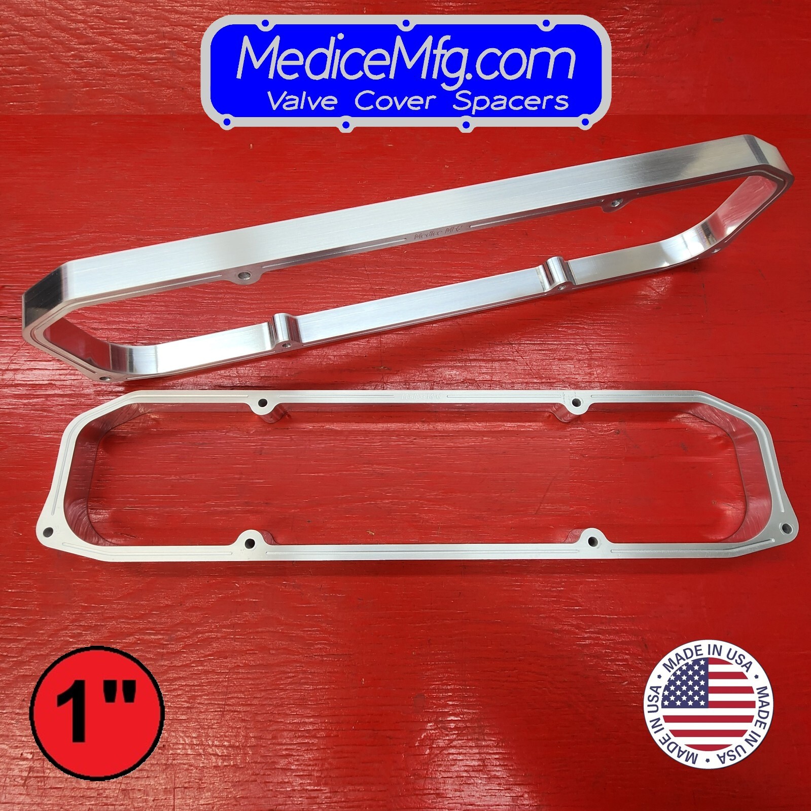 VALVE COVER SPACERS 1" BIG BLOCK MOPAR Aluminum Head 383, 413, 426 ...