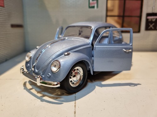 VW Beetle 1967 Metallic Blue 24202 Lucky Die Cast 1:24 Scale Detailed ...