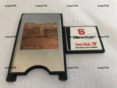 CompactFlash 8MB CF with Compact Flash Card adapter SanDisk 8M PC ...