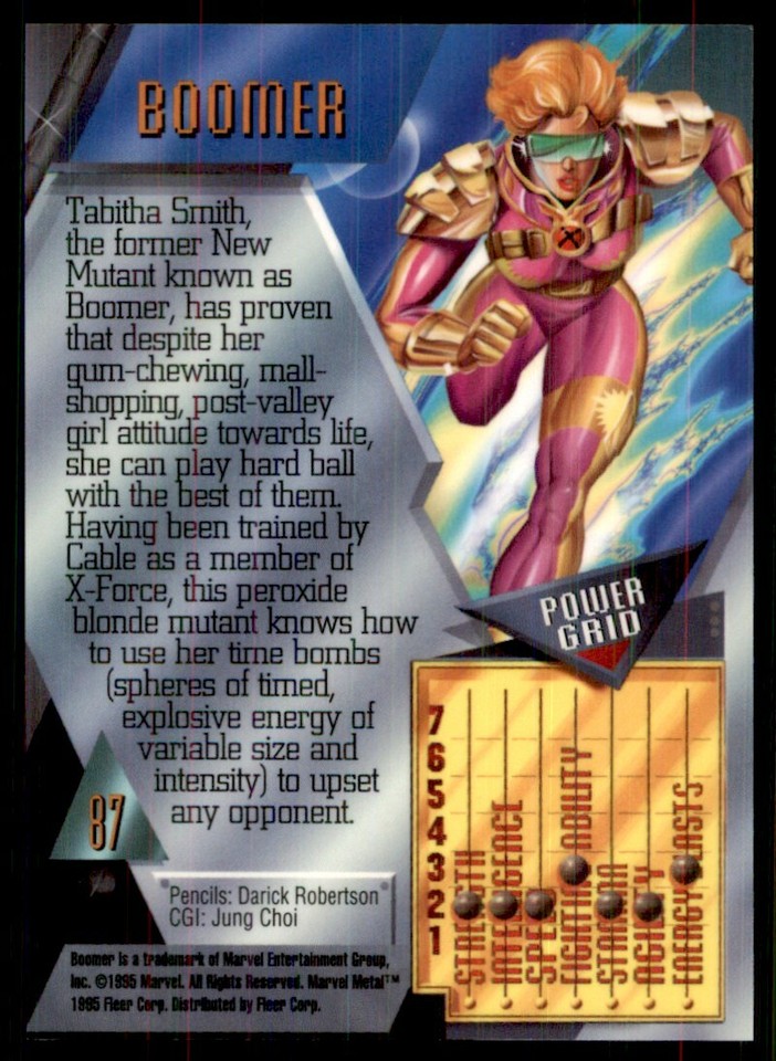 1995 Fleer Marvel Metal Boomer #87 | eBay