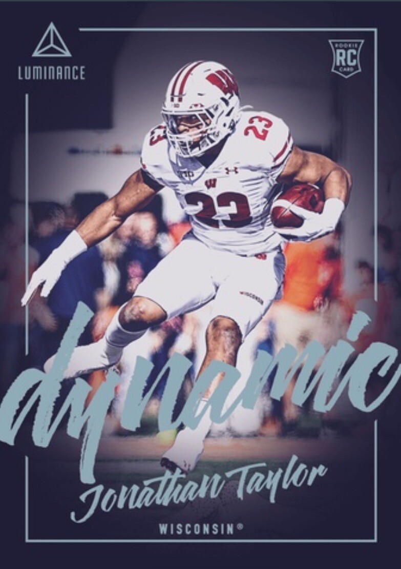 2020 Luminance Jonathan Taylor Dynamic Rookie RC NFL Blitz Digital Card ...
