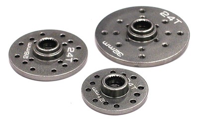 Alloy Servo Horn Full Circle 21mm, 26mm & 32mm Set (3) for 24T Servo (r ...
