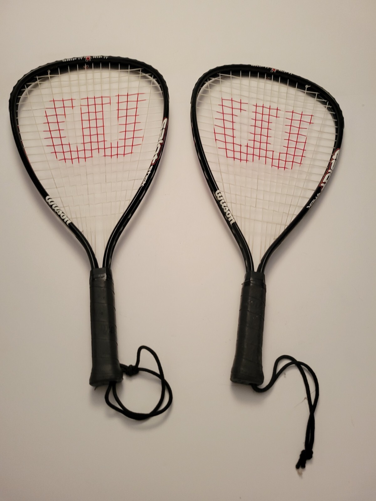 2 Wilson Splat Stick Racquet Grip It Rip It 3 7/8 Racquetball Racket ...