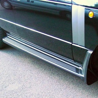 RANGE ROVER L322 BLACK RUBBER COVERED SIDE STEPS (PAIR) PREMIUM UK MADE ...