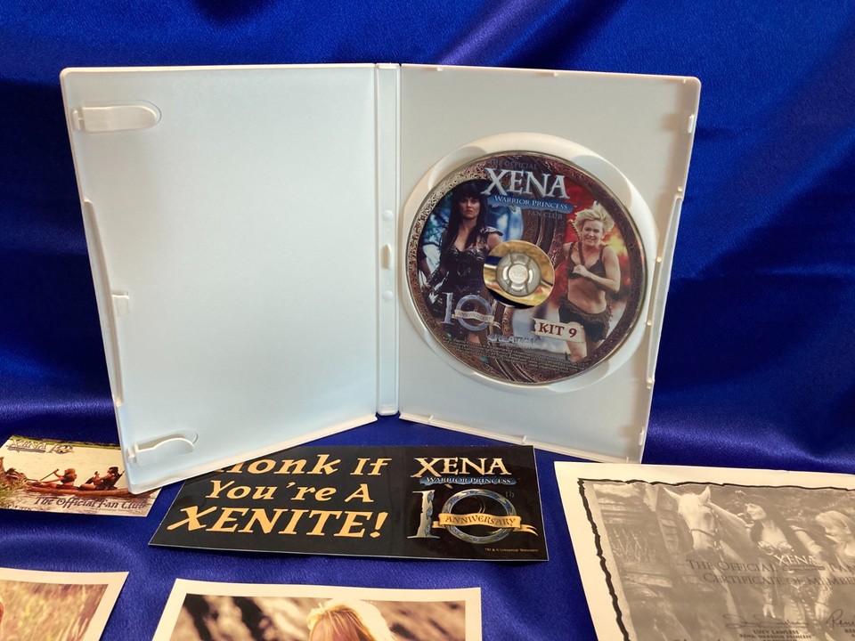 XENA: WARRIOR PRINCESS Fan Club Kit #9 DVD, Photos, Certificate, Bumper ...