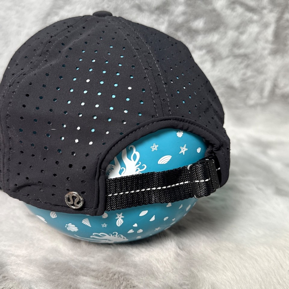 Lululemon Hat Cap Black Strap Back Stretchy Outdoor Running Jogging ...