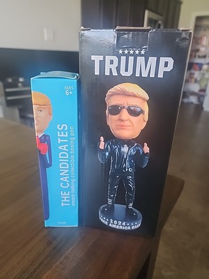 Trump Take America Back 2024 Bobble Head And Trump Boxing Talking Pen ...