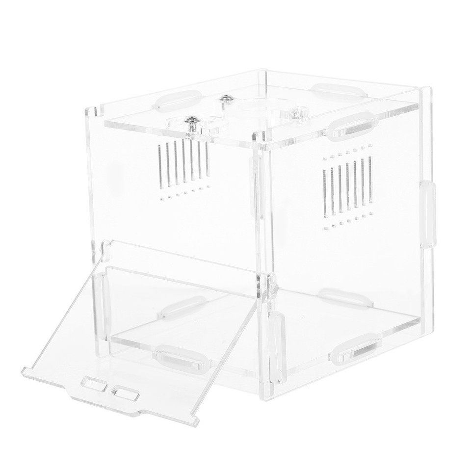 Reptile Feeding Box Snake Breeding Box Transparent Animal Habitat Cage ...