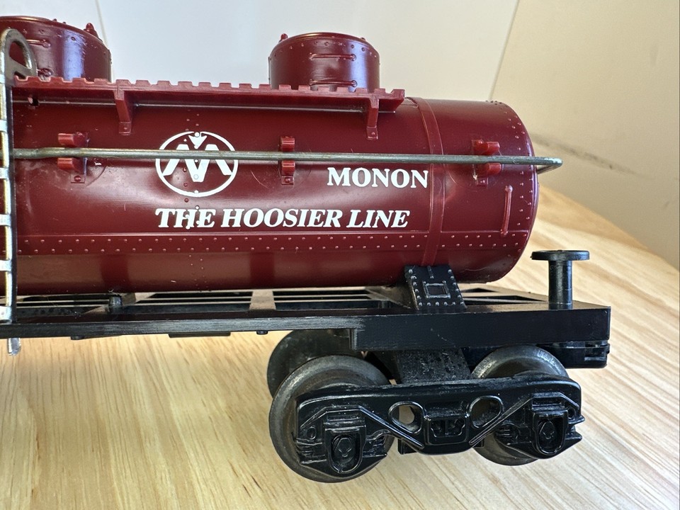 K-LINE O GAUGE MAROON 3 DOME TANK CAR MONON THE HOOSIER LINE MONX 5410 ...