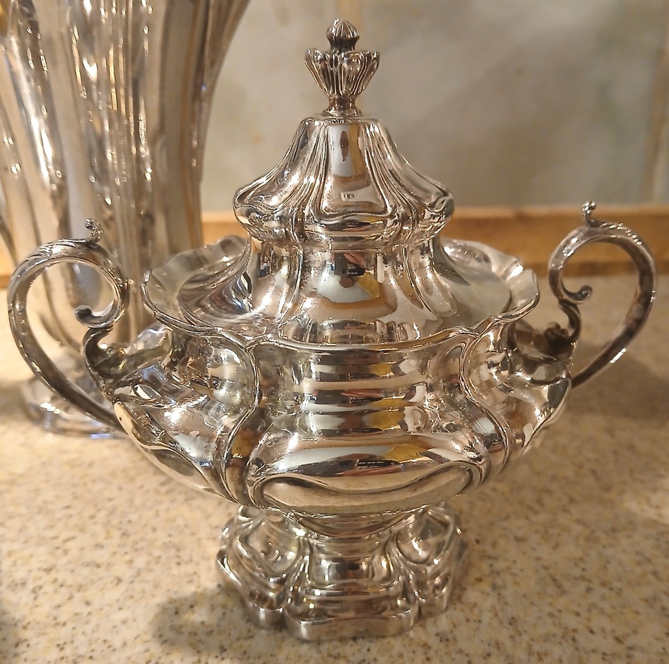 Antique Pairpoint demitasse tea or coffee set 3 pc silverplate Art ...