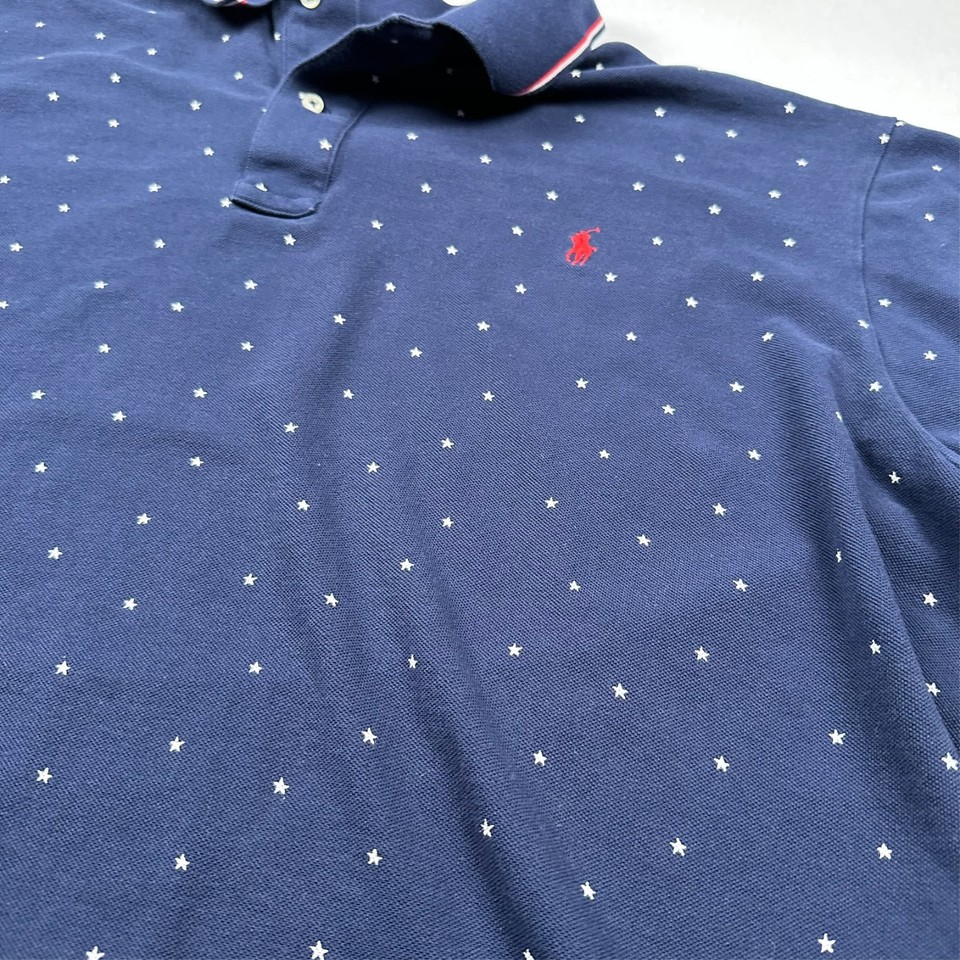 Polo Ralph Lauren Men’s 3XB Navy Polo Shirt Stars Red Pony Logo USA ...