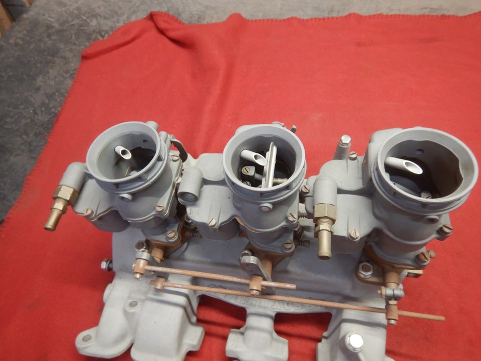 FORD Y-BLOCK OFFENHAUSER TRI-POWER 3x2 ALUMINUM INTAKE MANIFOLD ...