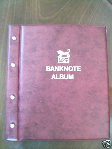 VST BANKNOTE ALBUM RED COLOUR with 6 x 3 POCKET PAGES holds 18 ...
