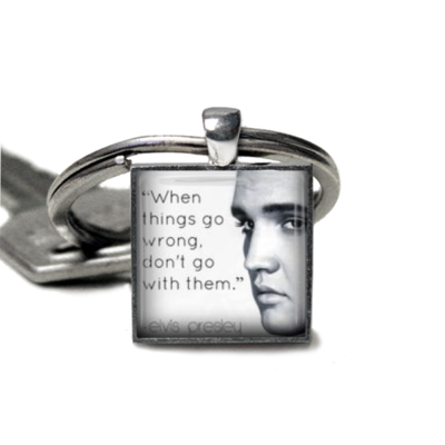 Elvis Presley keyring Handmade silver plated keyring Elvis presley rock ...