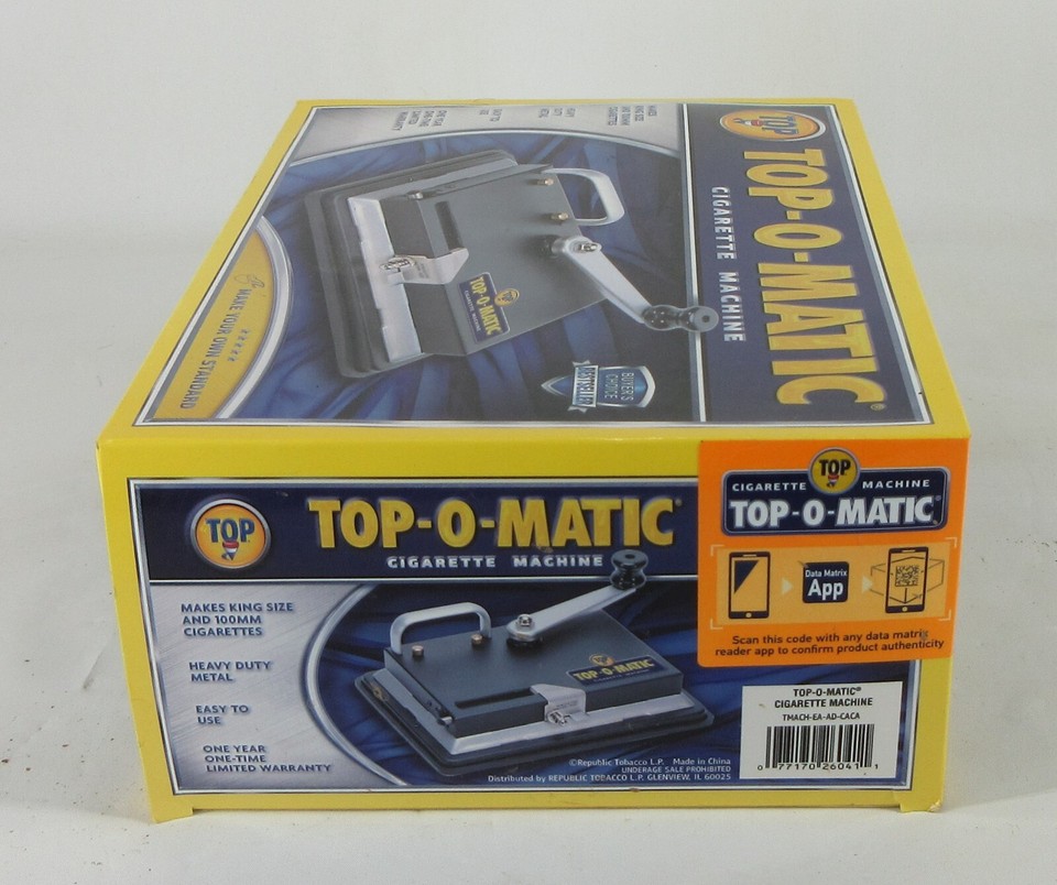 Top-O-Matic Cigarette Machine in Box Roll Your Own King Or Regular Size ...