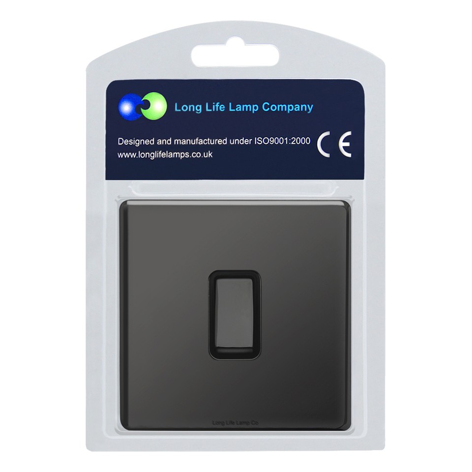Mega Socket Screwless Slim Flatplate Light Socket & Switches BLACK ...