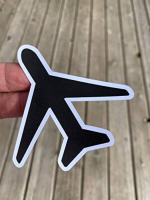 Airplane Plane Sticker, Water Bottle Sticker , Laptop Sticker, Phone ...