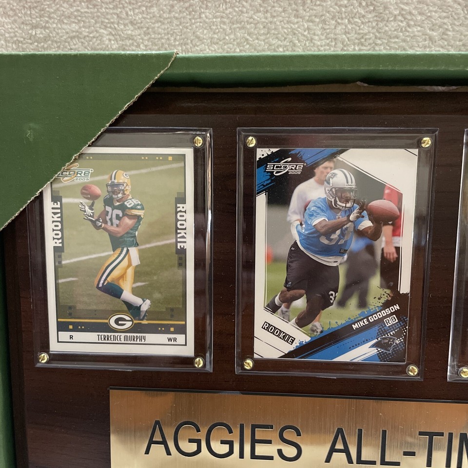 Texas A&M Aggies All-Time Greats 8 Football Cards Mounted on Walnut ...