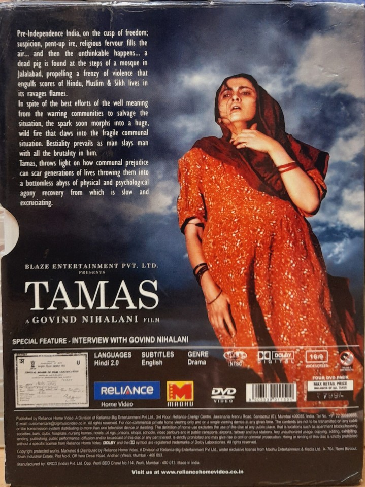 Tamas - Om Puri, Deepa Sahi - Bollywood Hindi TV Series 4 DVDs Boxset W ...