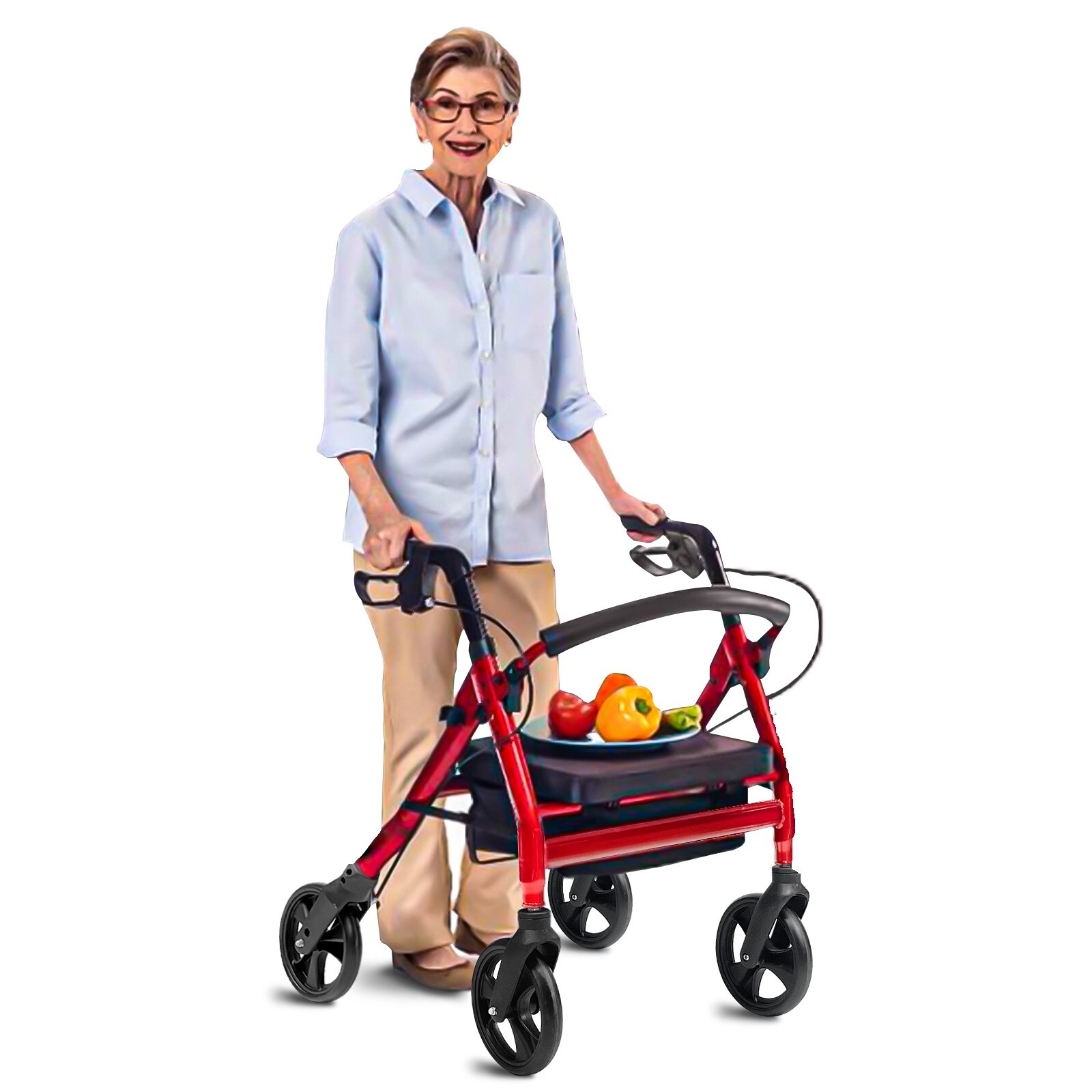 Altus Premium Heavy duty Rolling Walker Mobility Aid Rollator Portable ...