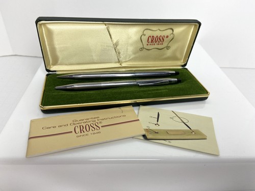 Vint Cross Silver Color Pen Pencil Set Century Original Box w/Guarantee ...