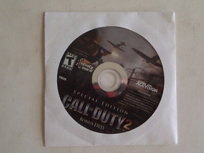SPECIAL EDITION CALL OF DUTY 2 BONUS DVD, Rated T Teen, 2006 Activision ...