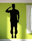 Wall Sticker Vinyl Decal Soldier Giving Salute Military Army Decor ...