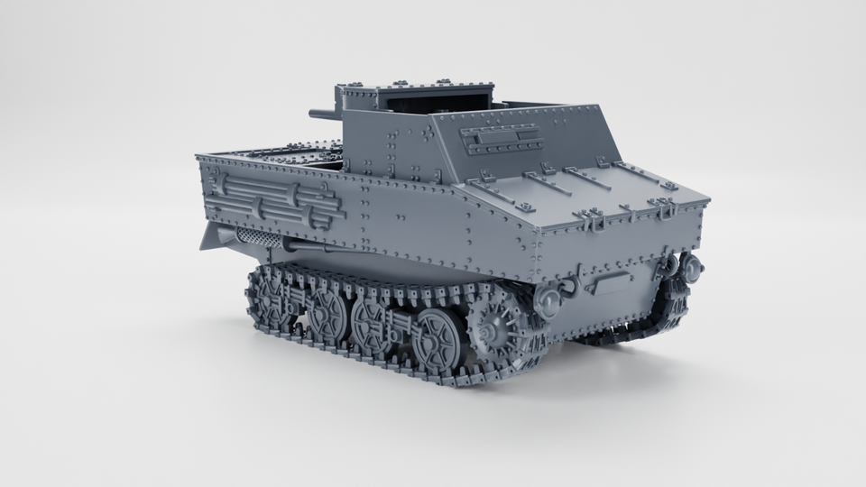 WW2 BELGIUM TANK HUNTER VICKERS T13 B1 3D PRINTED, MANY SCALES ...
