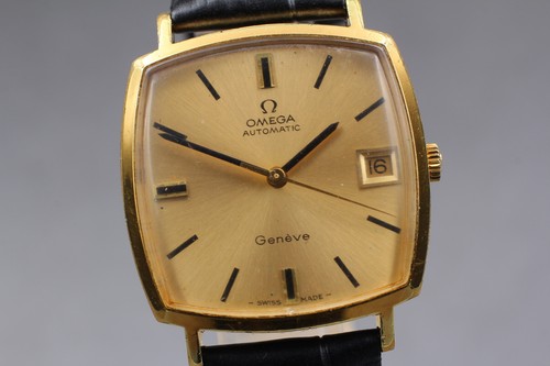 [Near MINT] Omega Geneve Cal.565 162.010 32mm Gold Date Automatic Men's ...