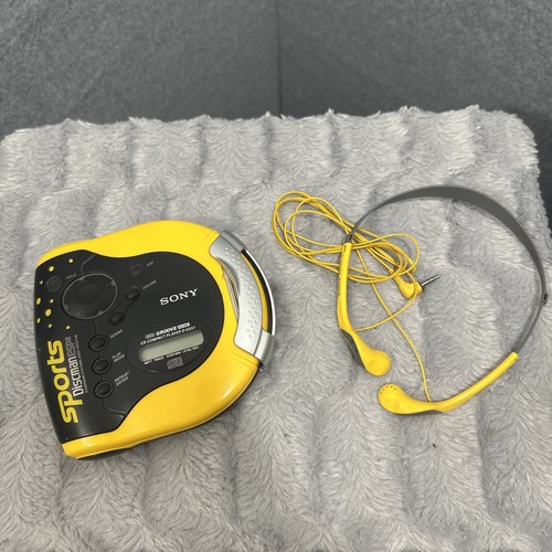 Sony D-ES51 Sports Discman ESP2 Yellow Portable CD Player -READ | eBay