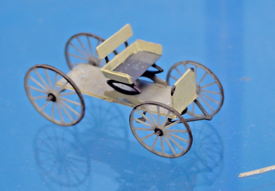 HO/HOn3 BUCKBOARD WAGON JORDAN HIGHWAY MINIATURES KIT BUILT BY BOONE ...
