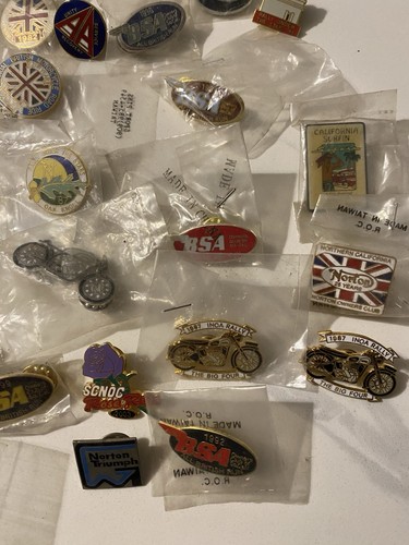Vintage Motorcycle Pins BSA , Triumph, Norton, British Road ride | eBay