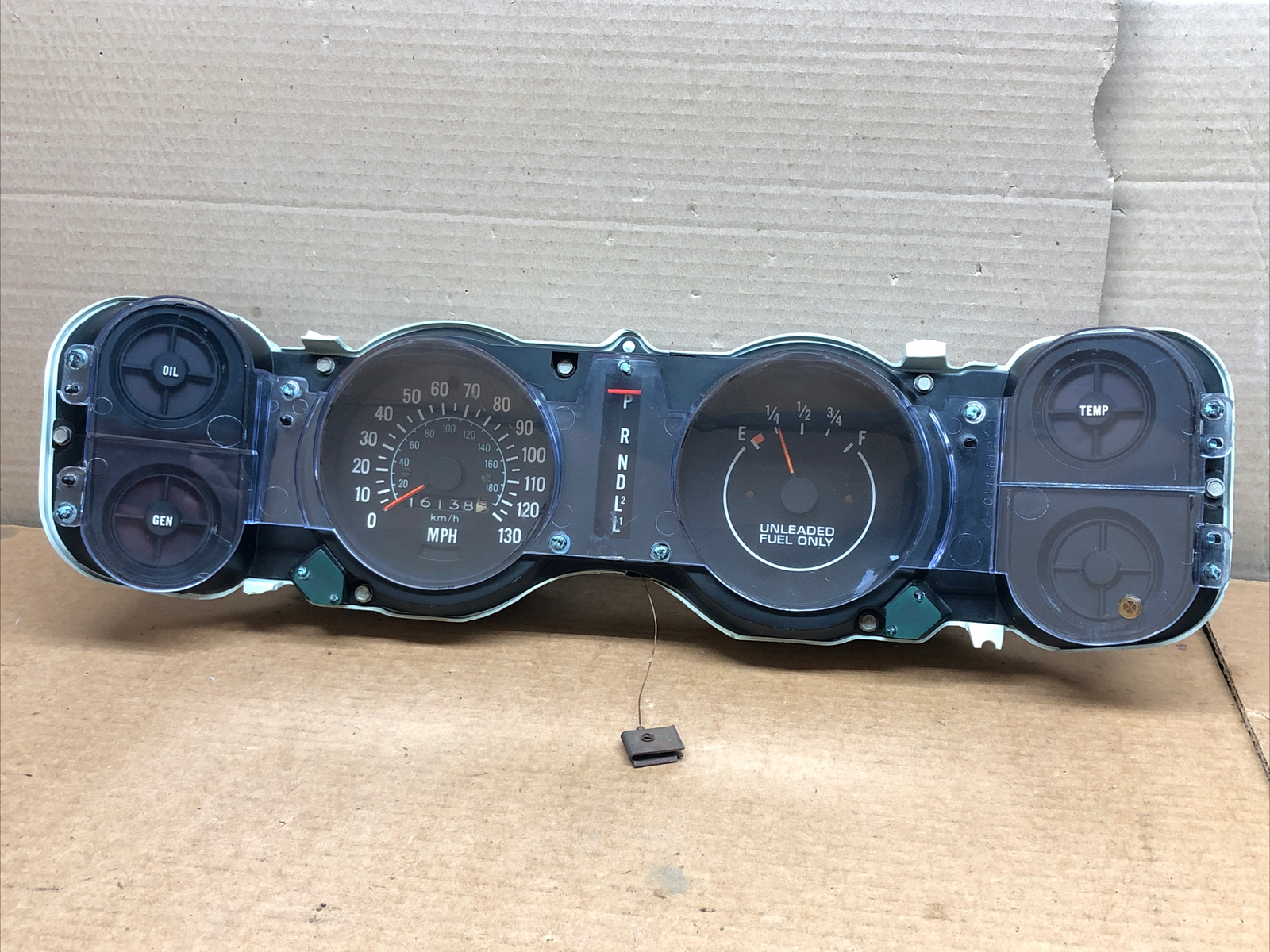 1977 CHEVROLET CAMARO SPEEDOMETER 16,138 MILES 130 MPH WITH CABLE ...