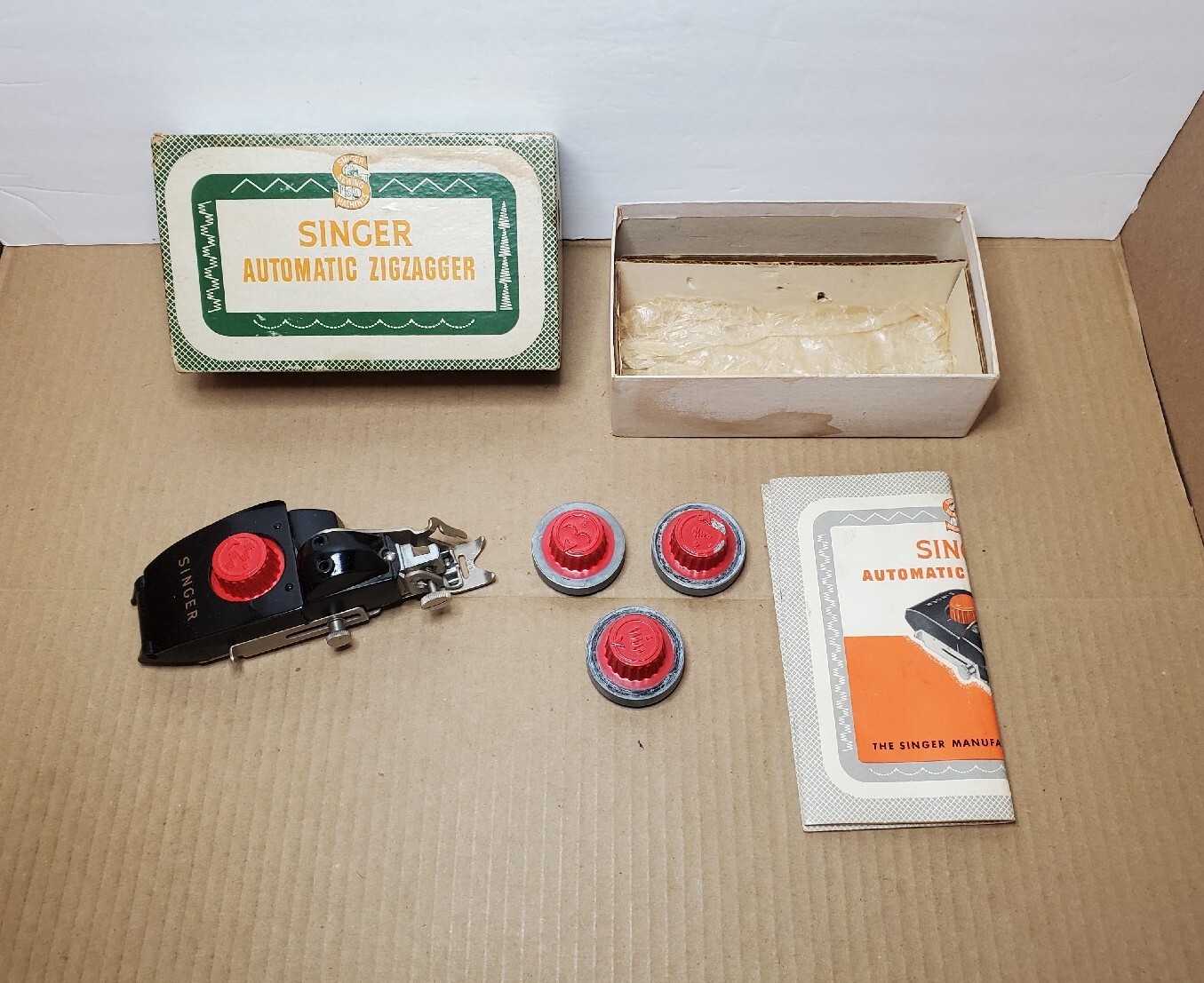 Vintage Singer Automatic Zigzagger Style-O-Matic - Complete With 4 Cams #161102 | eBay