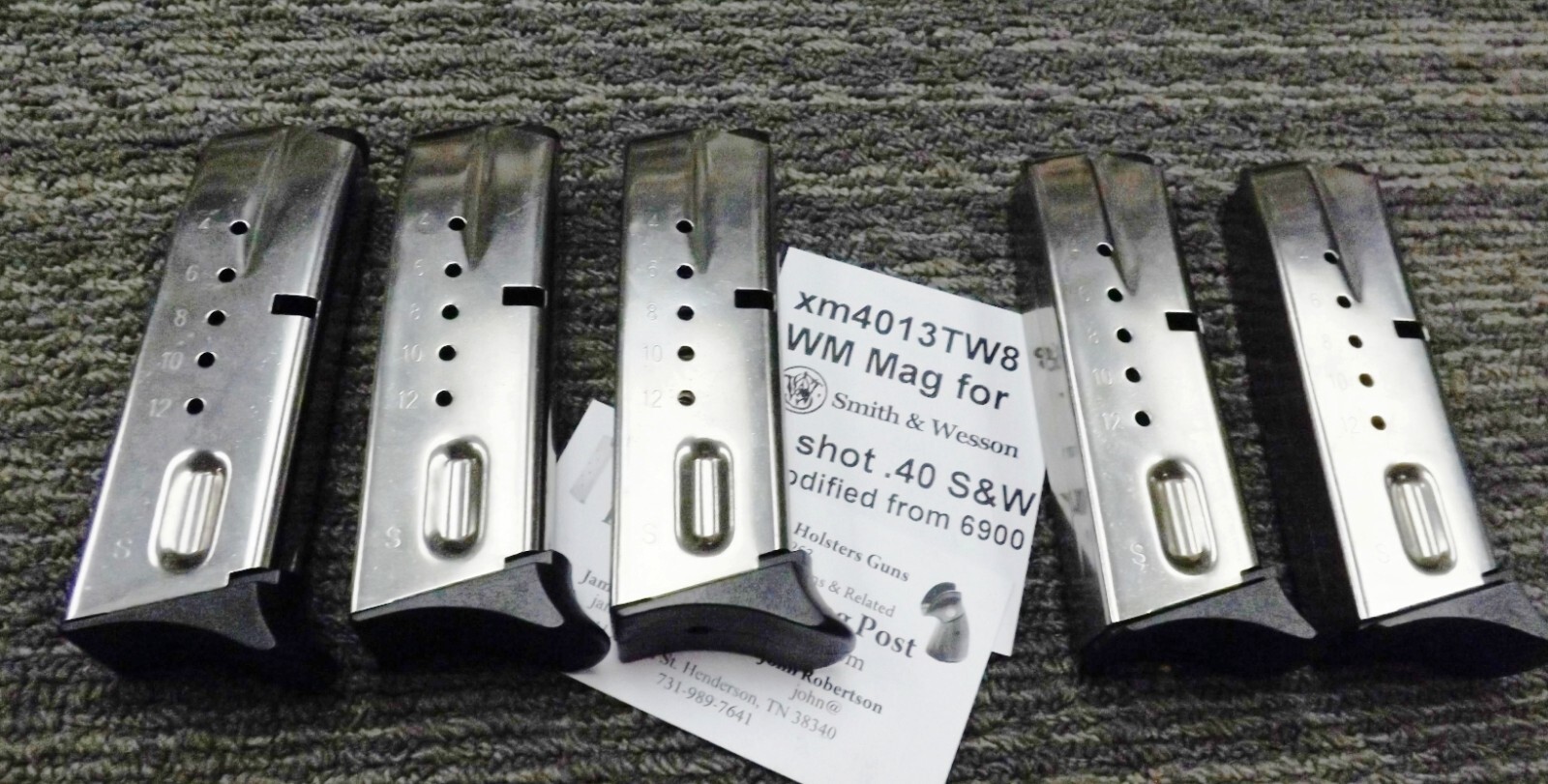 Top quality replacement .40 S&W 8 shot Magazine fits Smith & Wesson ...