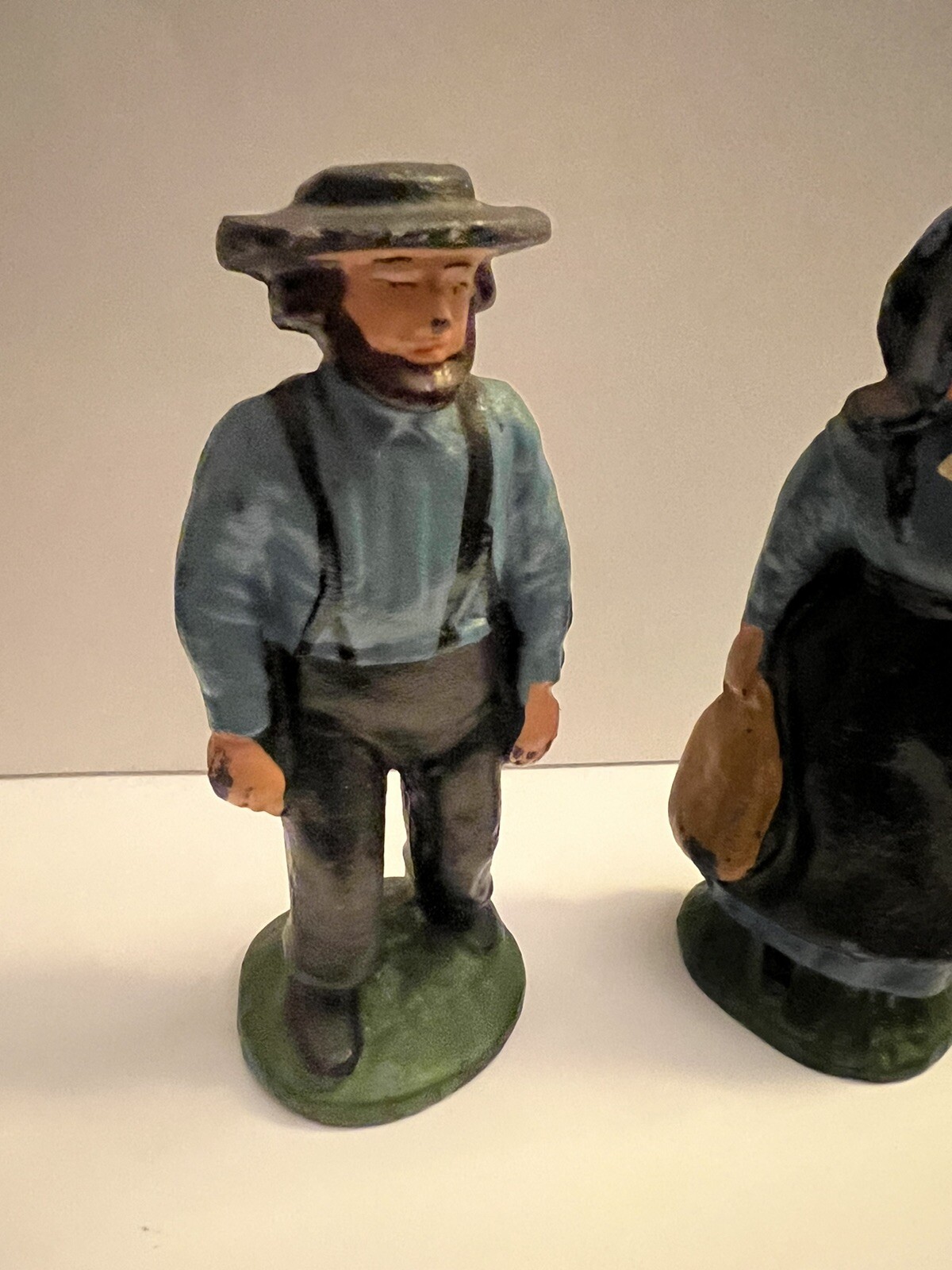 1940's Antique Cast Iron Amish Man & Woman Figurines ~ Folk Americana 4 ...